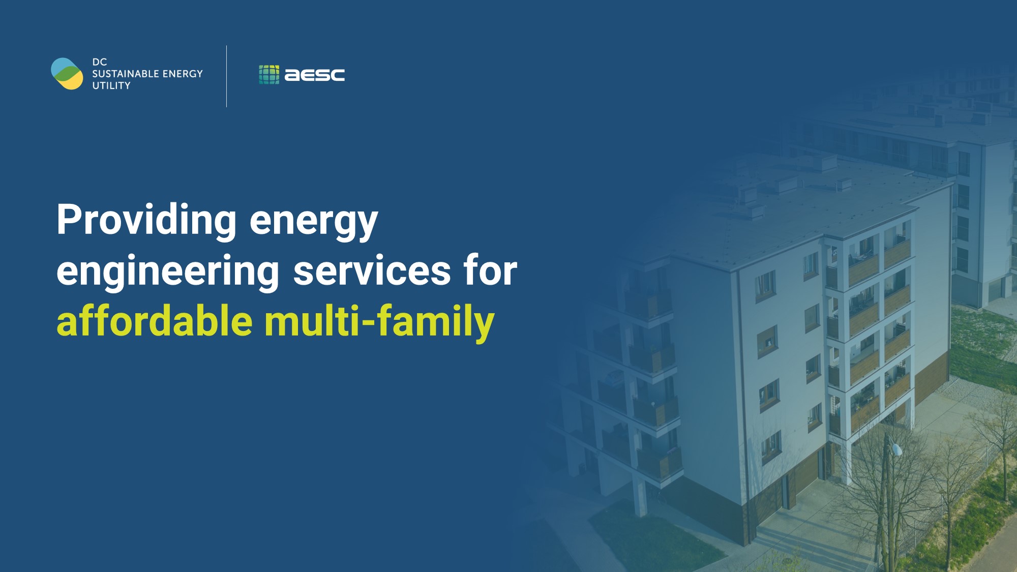 AESC providing energy engineering services for affordable multi-family properties in Washington ...